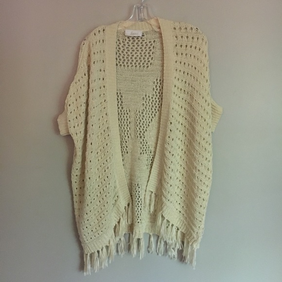 Braeve | Sweaters | Braeve Oversized Openwork Fringe Cardigan | Poshmark